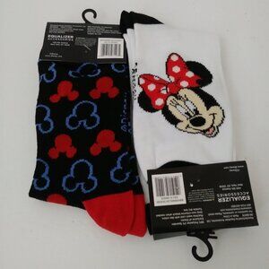 Disney | Accessories | Disney Crew Socks 2 Pc Minnie And Mickey Mouse ...
